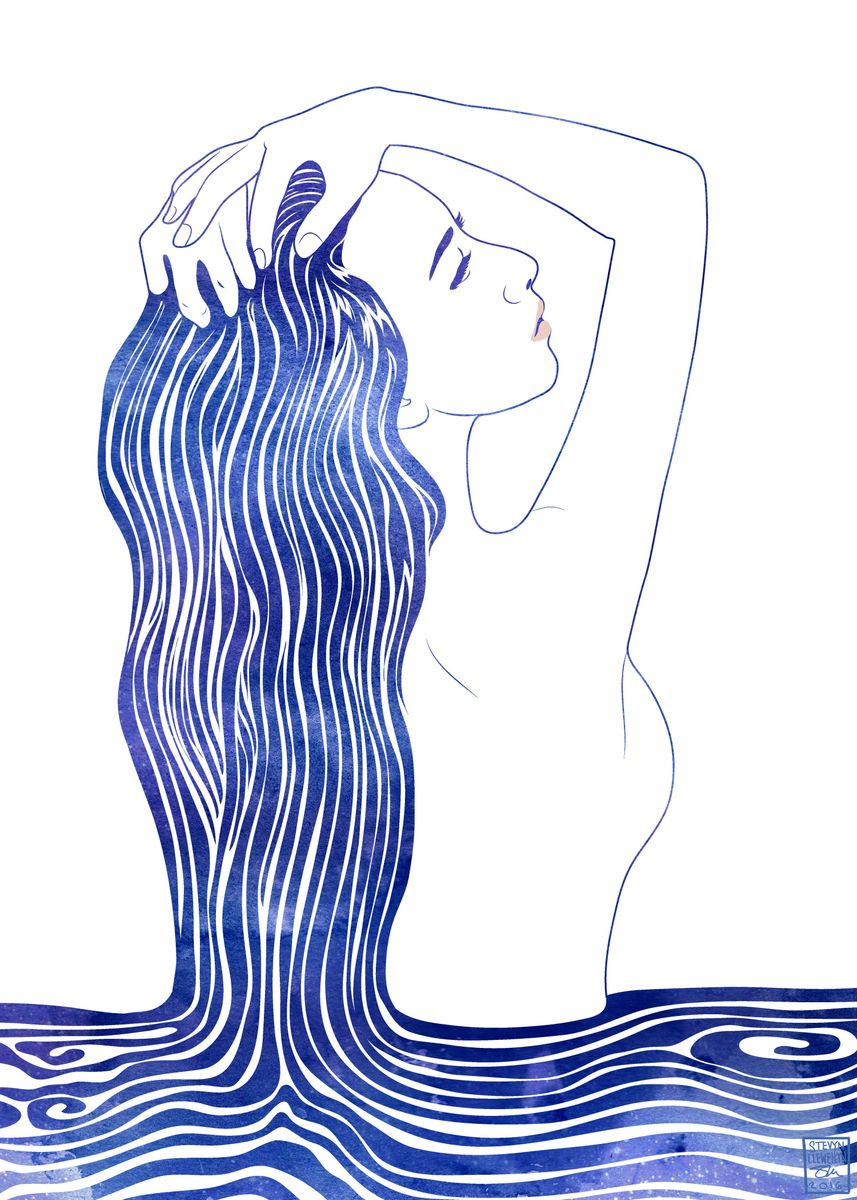 'Water Nymph 39 - A mythological sea nymph created with ... ' Poster ...