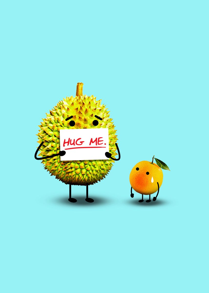 'Please hug me.' Poster, picture, metal print, paint by Steven Toang ...