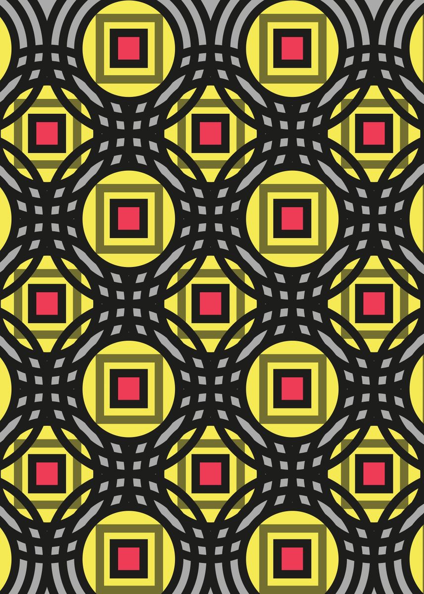 'Geometric#8' Poster, picture, metal print, paint by Susana Paz | Displate