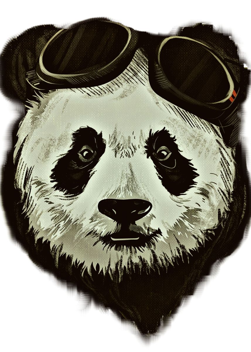 'Hipster Panda' Poster, picture, metal print, paint by Wonderful Dream ...