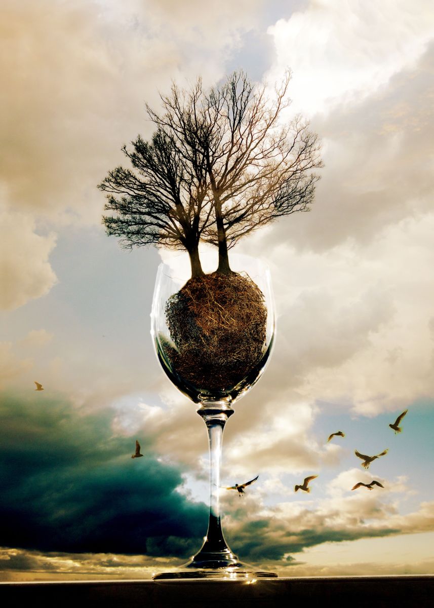 'Glass Of Trees' Poster, picture, metal print, paint by Florin ...