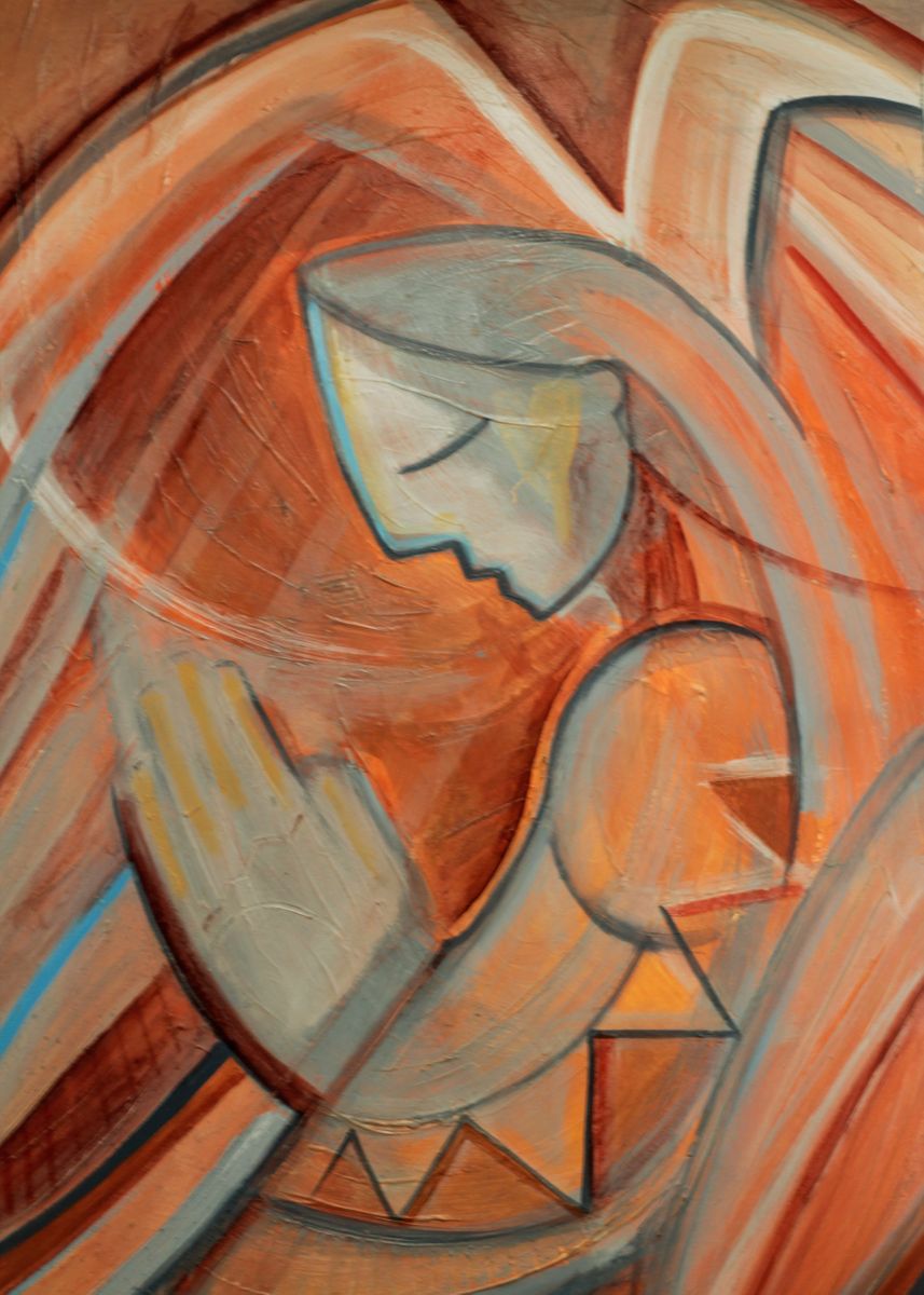 'Photograph of a praying angel in an expressionist style ... ' Poster ...