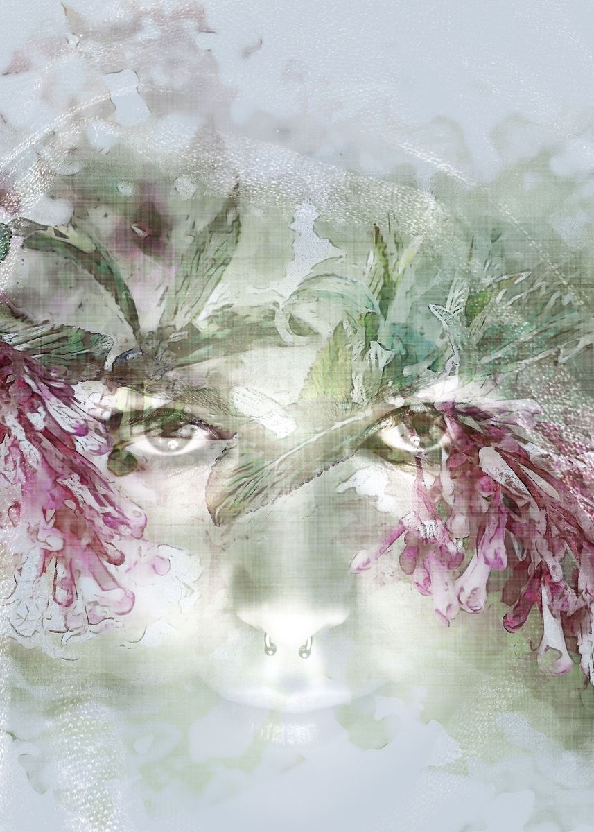 'The Nymph' Poster, picture, metal print, paint by David Hughes | Displate