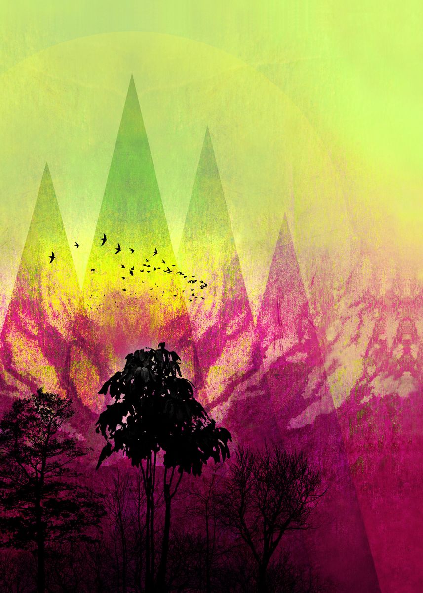 'TREES under MA MO V-2b2' Poster by Pia Schneider | Displate