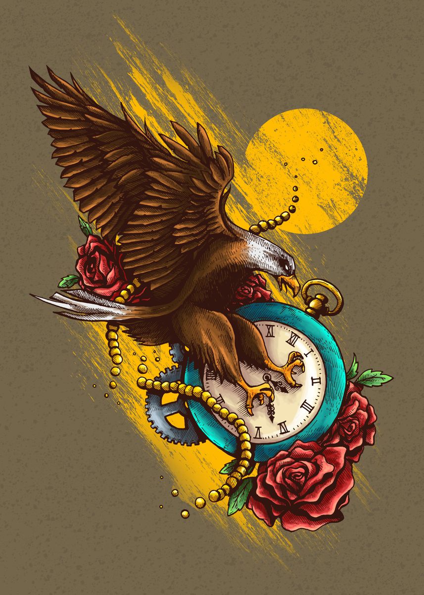 'Time Flies' Poster, picture, metal print, paint by Lou Patrick Mackay ...
