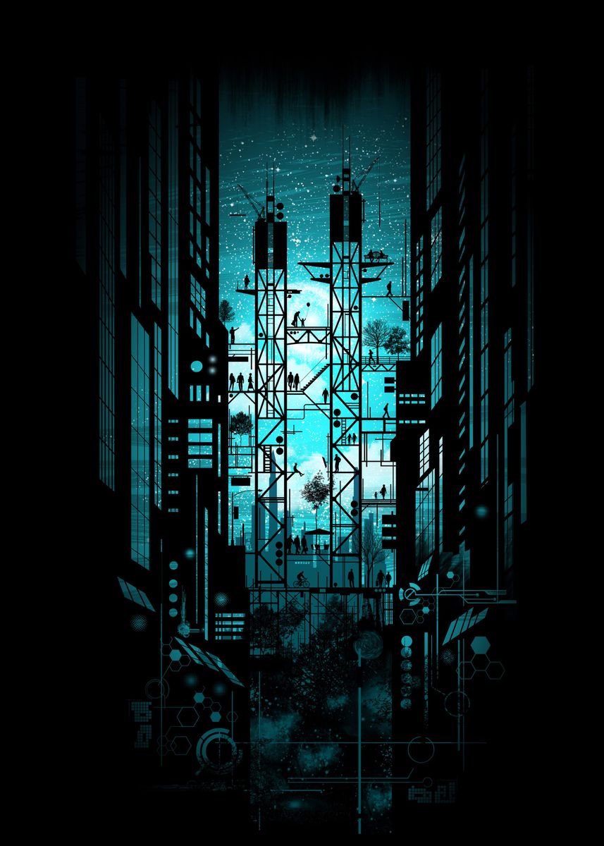 'STEELSCAPE ' Poster, picture, metal print, paint by Jay Maninang ...