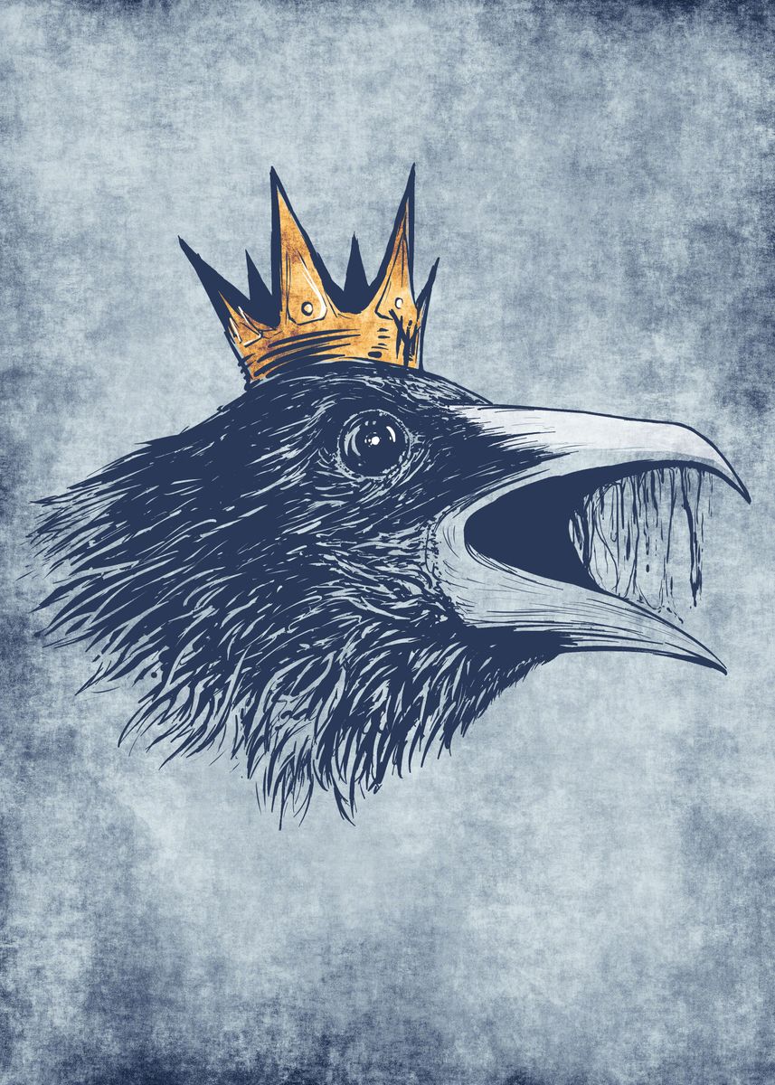 'king of crows' Poster, picture, metal print, paint by Martin Ivanov ...