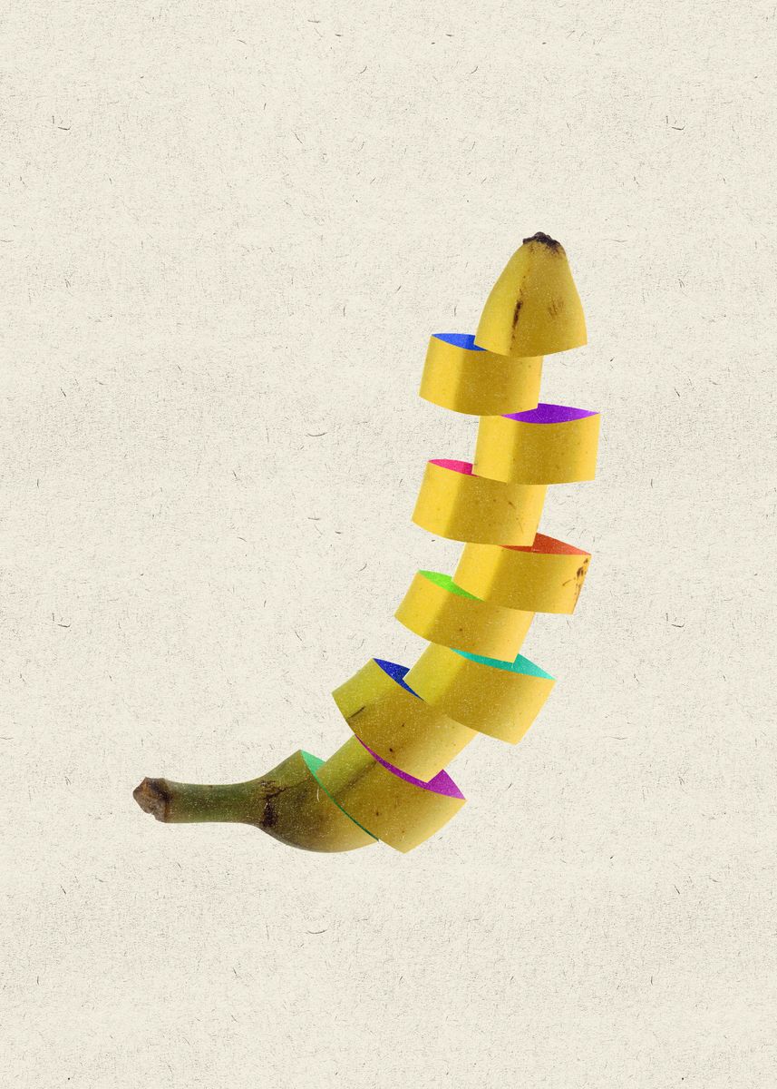 'Banana' Poster, picture, metal print, paint by Rendra Sy | Displate