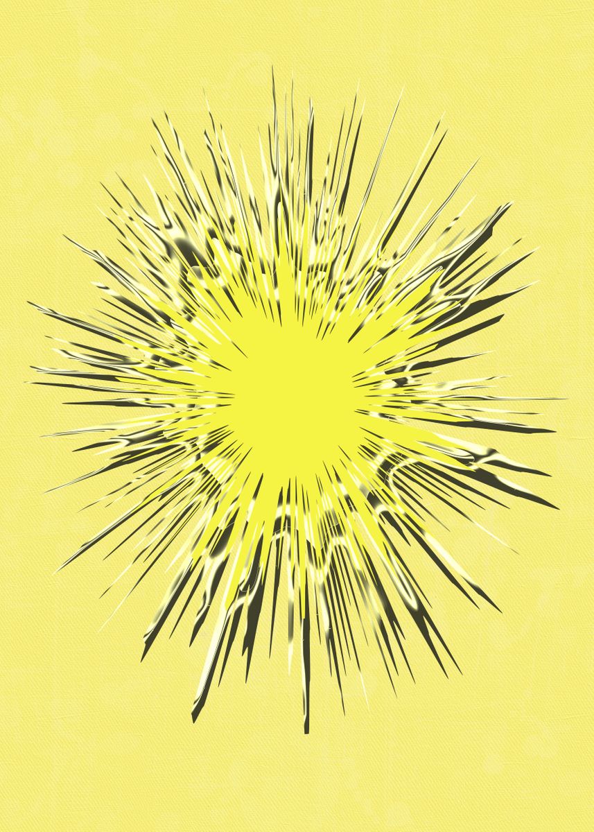 ''Bursting' Bursting through life in vibrant sun colour, ... ' Poster ...