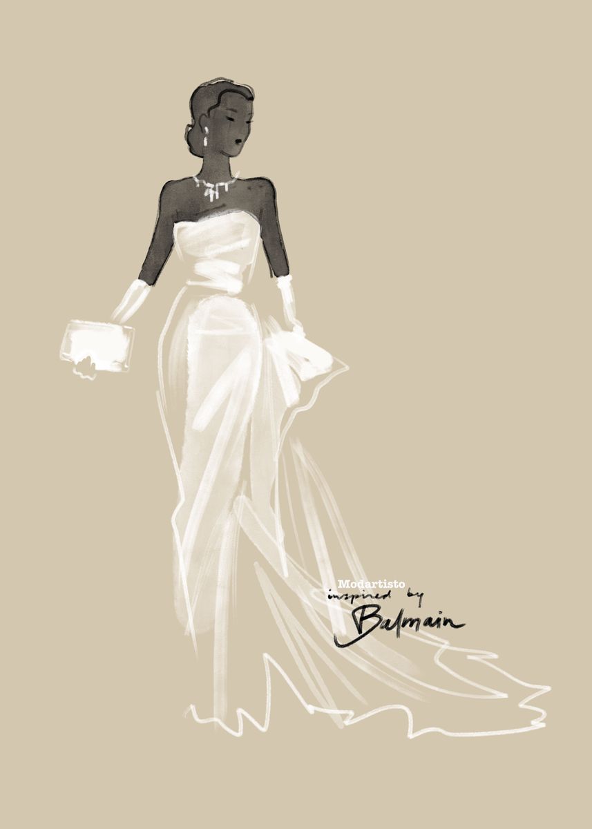 'Inspired by Balmain' Poster, picture, metal print, paint by Mod ...