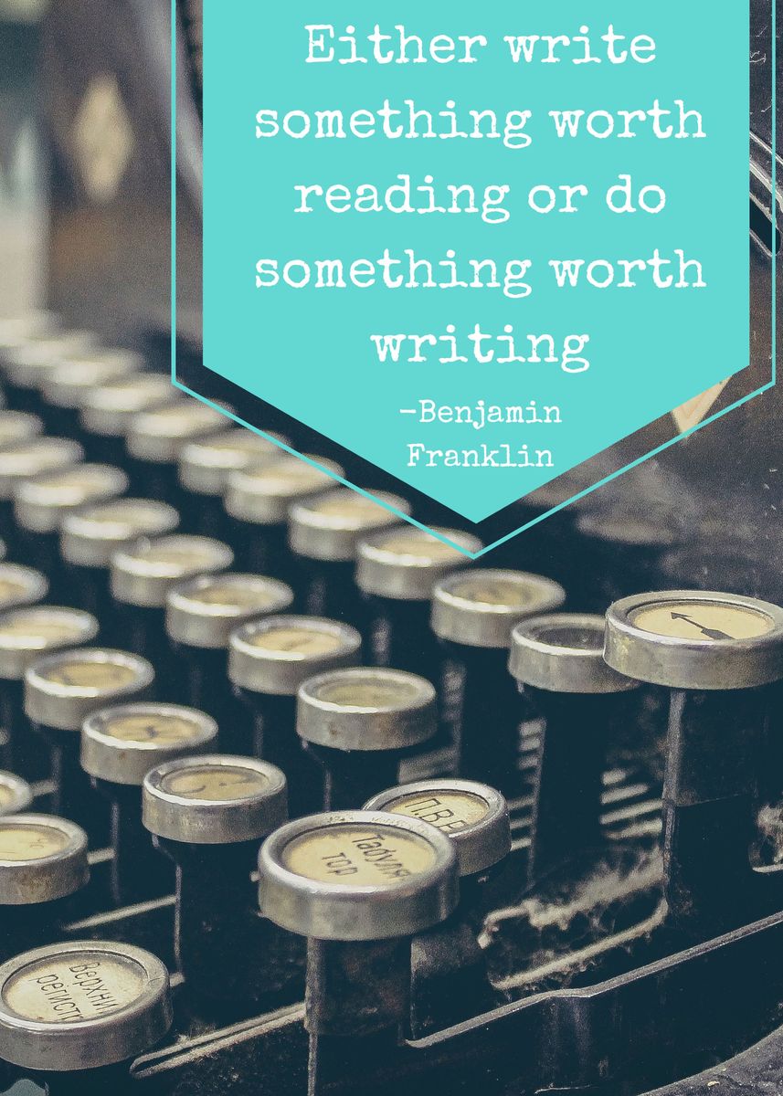 'Digital typography Art. Quote by Benjamin Franklin' Poster, picture ...