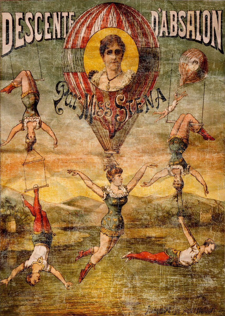 'vintage circus poster' Poster, picture, metal print, paint by Kayla ...