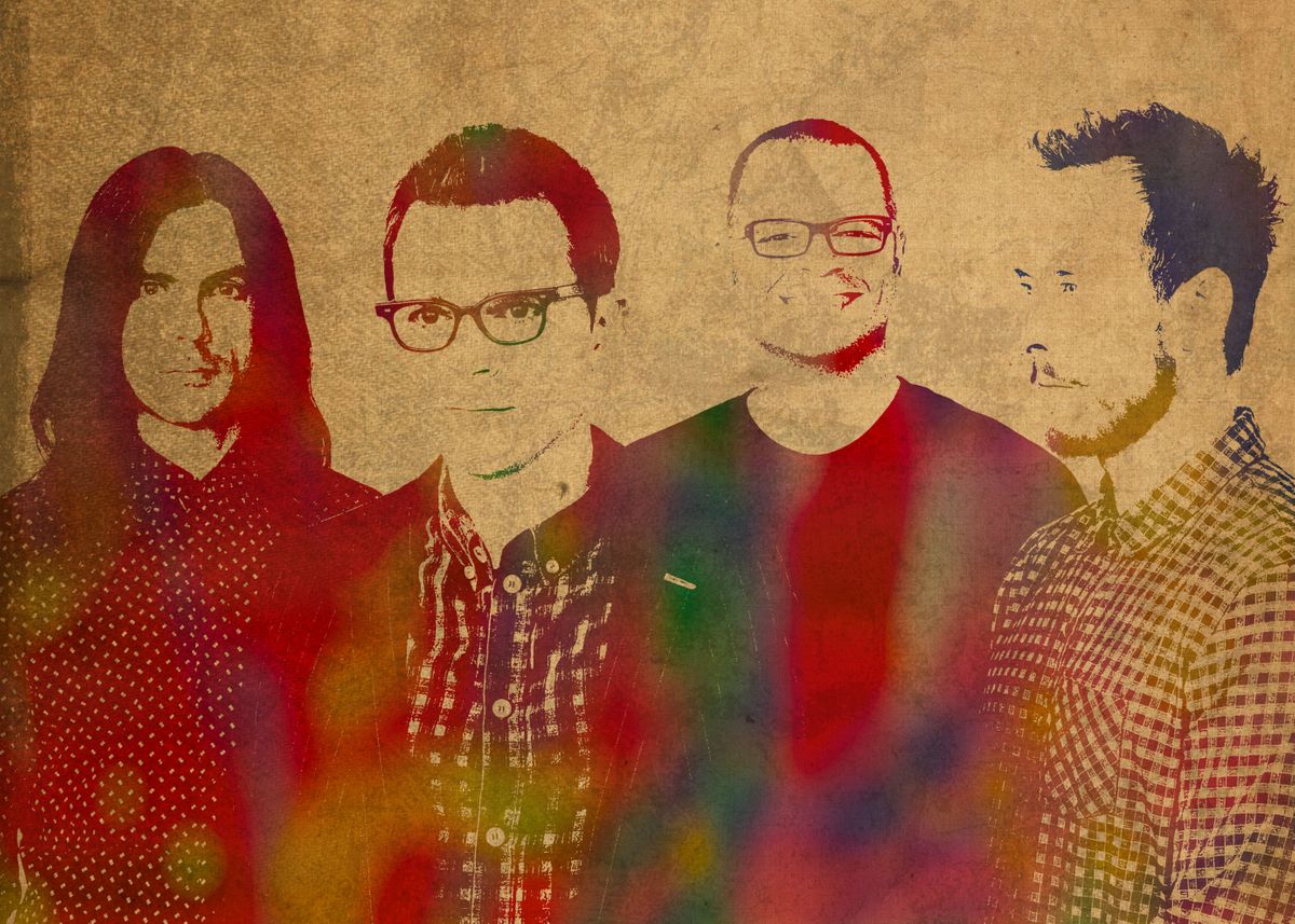'Weezer Band Watercolor Portrait' Poster by Design Turnpike | Displate