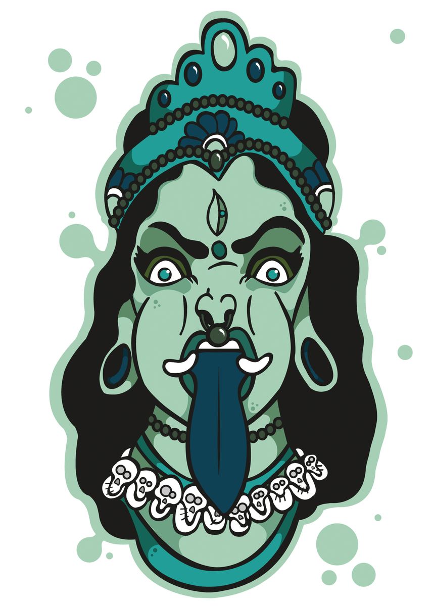 'Kali ' Poster, picture, metal print, paint by Thamara Gans | Displate