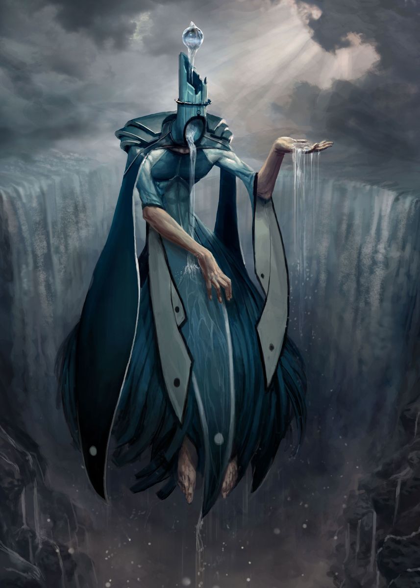 'Matariel - Angel of Rain' Poster, picture, metal print, paint by Peter ...