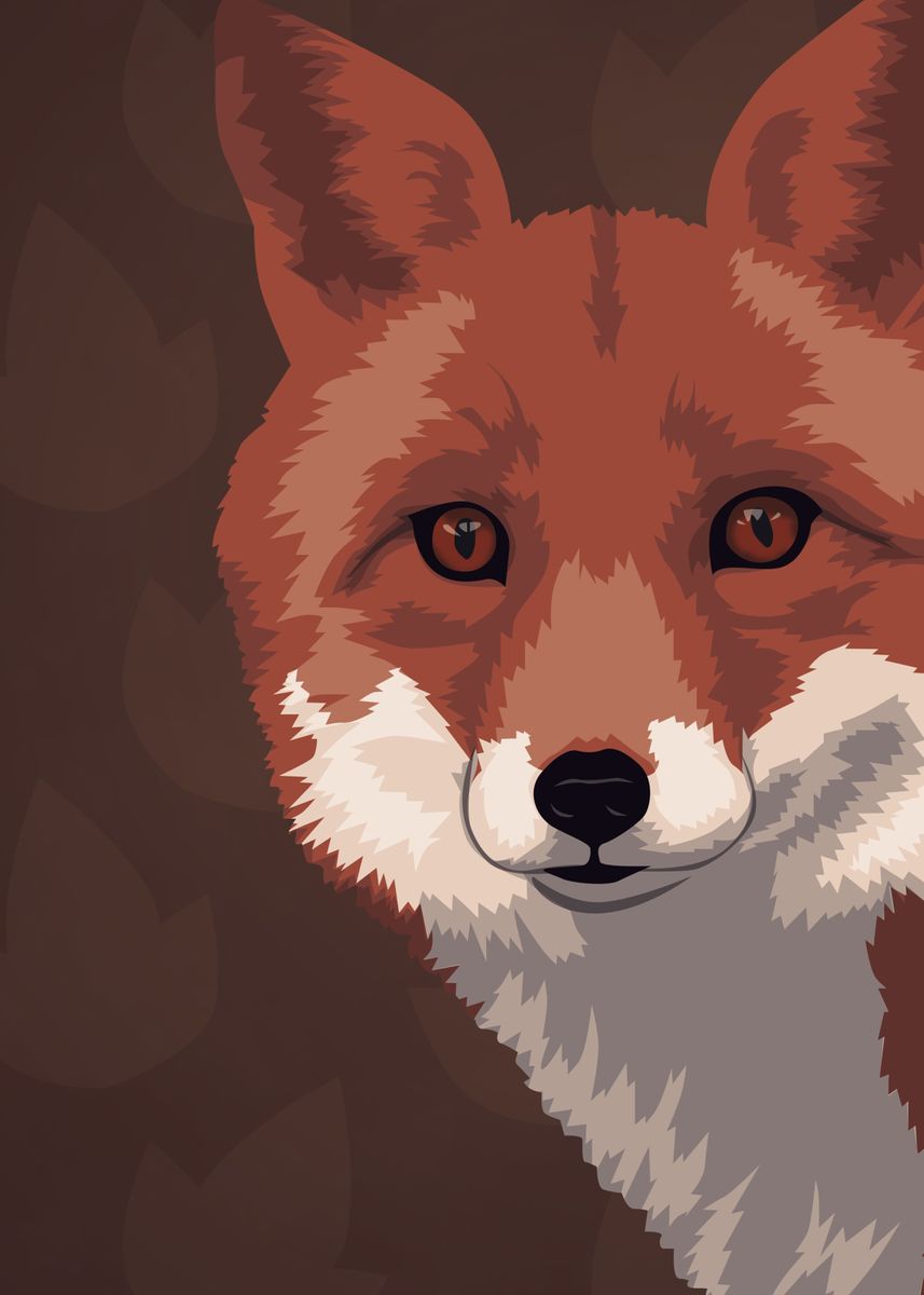 'Vulpini' Poster, picture, metal print, paint by Adam Jordan | Displate