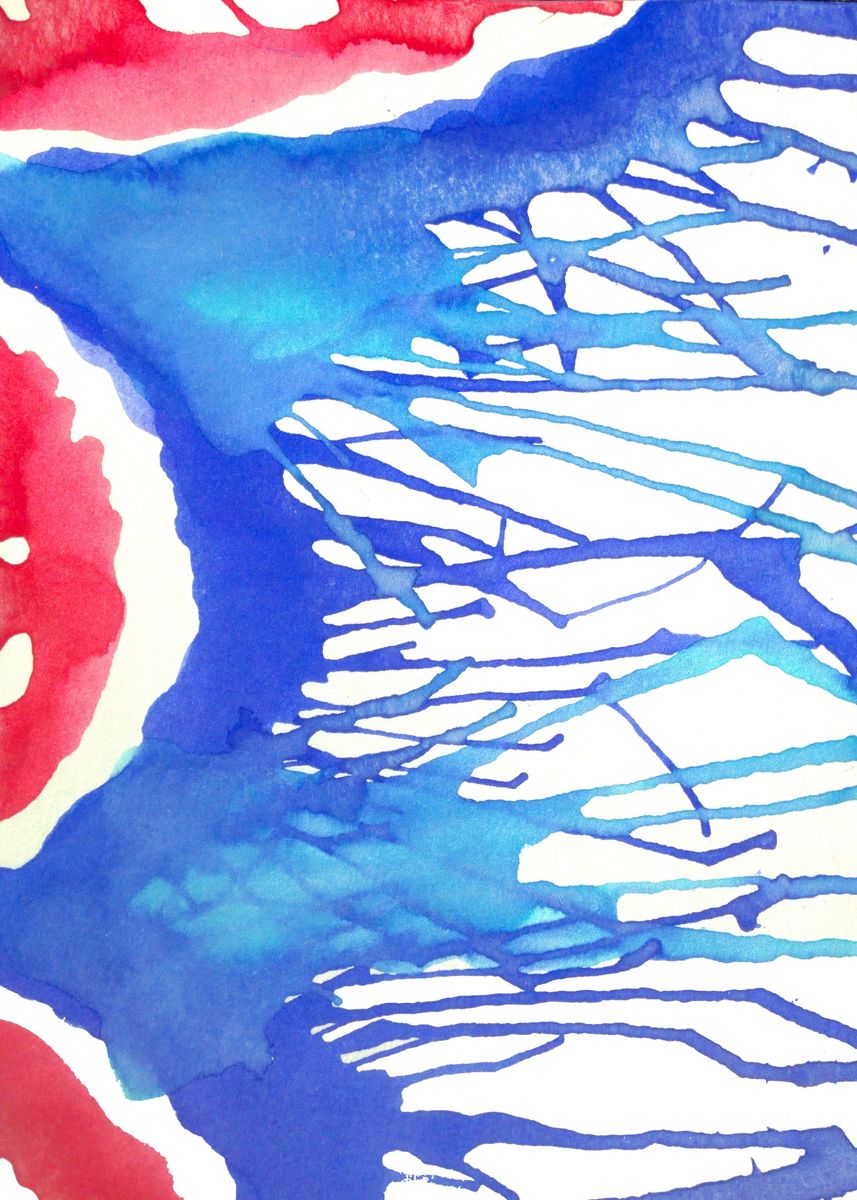 'Watercolor Improvisation experimenting with dripping wa ... ' Poster ...