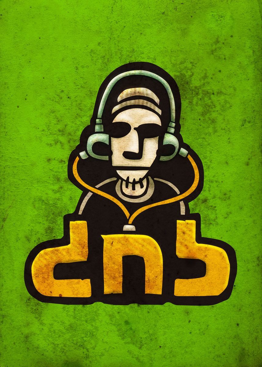 'dnb' Poster, picture, metal print, paint by Marek MaComiX Cerny | Displate