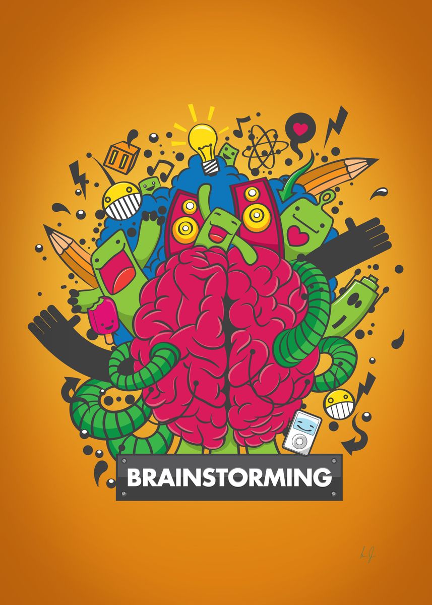 'Brainstorm' Poster by Leandro Jorge | Displate