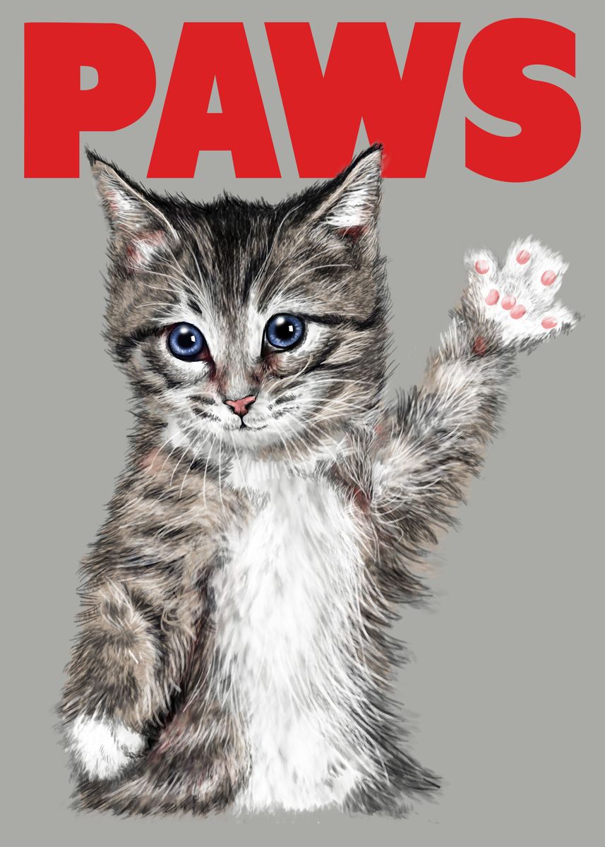 'Paws' Poster, picture, metal print, paint by vp trinidad | Displate