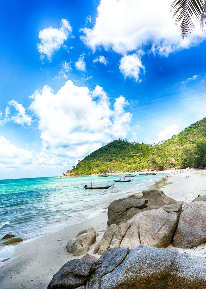 'Rocky Beach' Poster, picture, metal print, paint by Karol ...