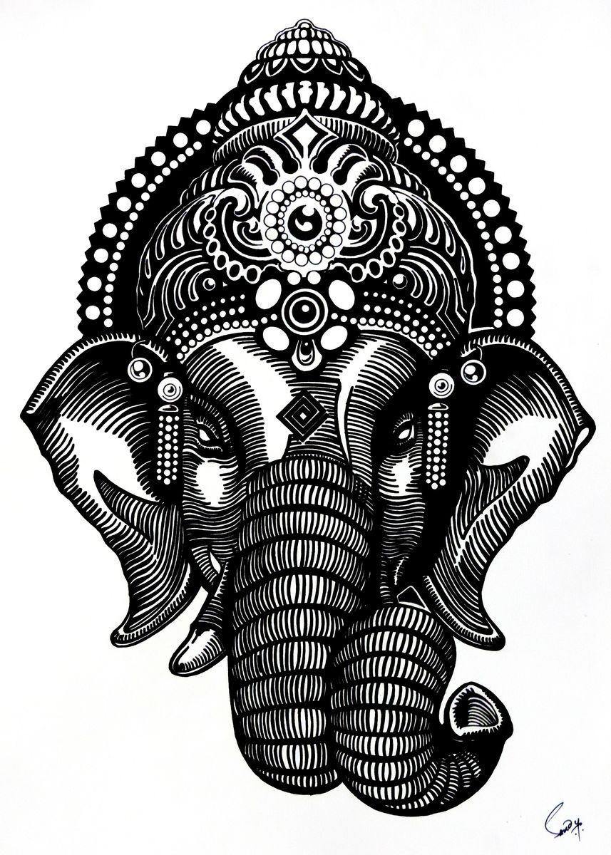 'The face of the divine' Poster, picture, metal print, paint by Sandeep ...