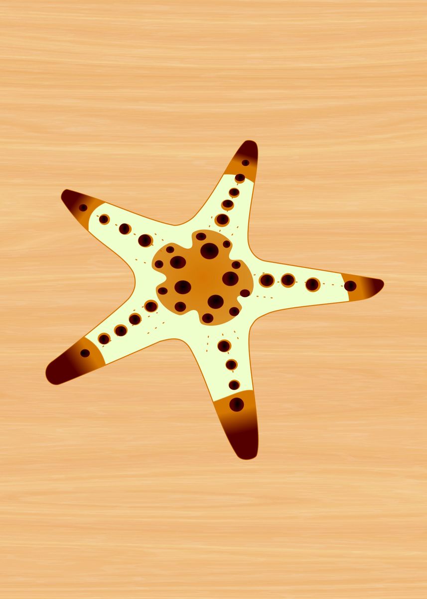 'Sea Star 2' Poster, picture, metal print, paint by Mieke Vleeracker ...