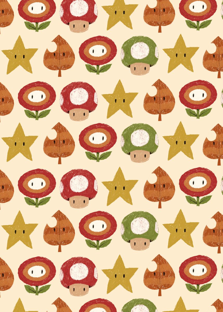 'mario items!' Poster, picture, metal print, paint by Louis roskosch ...