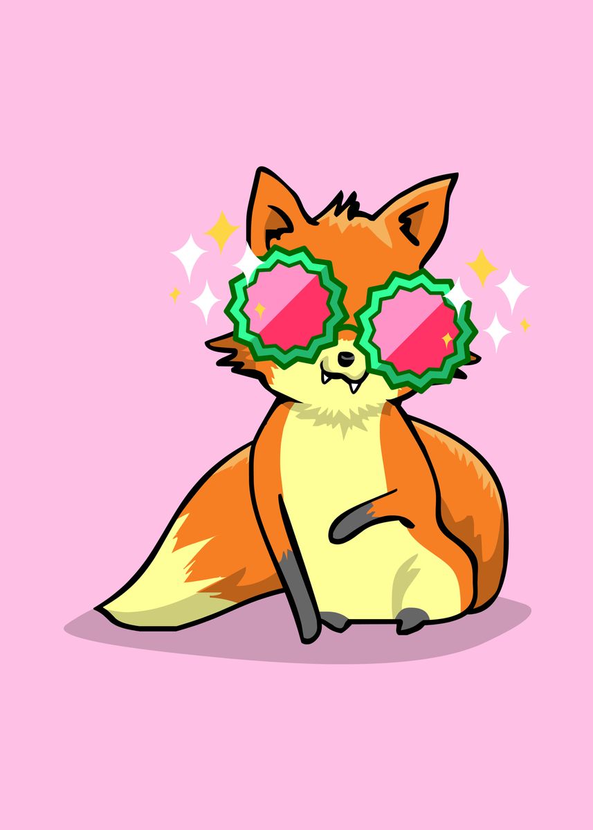 'Foxy & Fabulous!' Poster, picture, metal print, paint by Ana ...