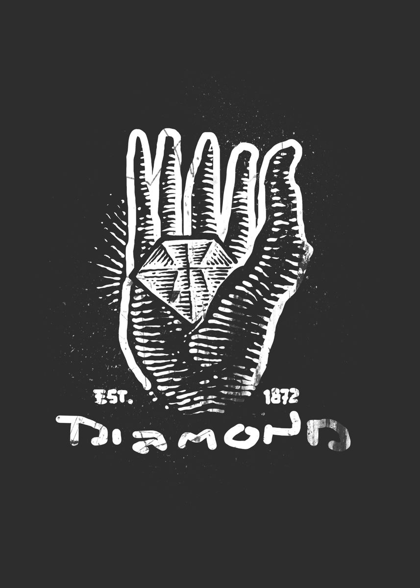 'diamond hand' Poster, picture, metal print, paint by Tofan barmalisi ...