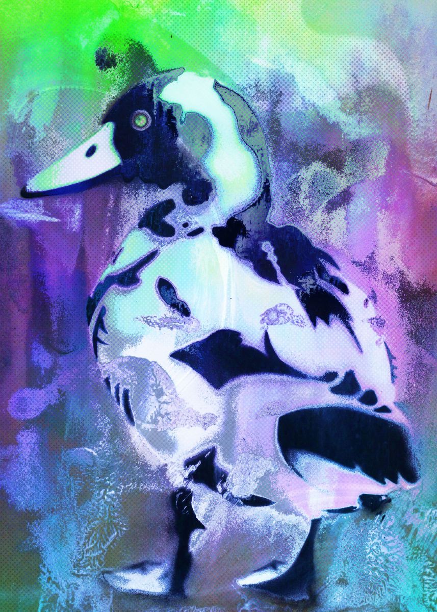 'Duck abstract' Poster, picture, metal print, paint by Christine ...