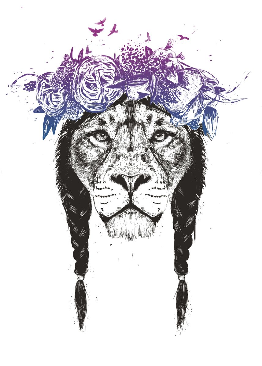 'King of the jungle' Poster, picture, metal print, paint by Balazs ...