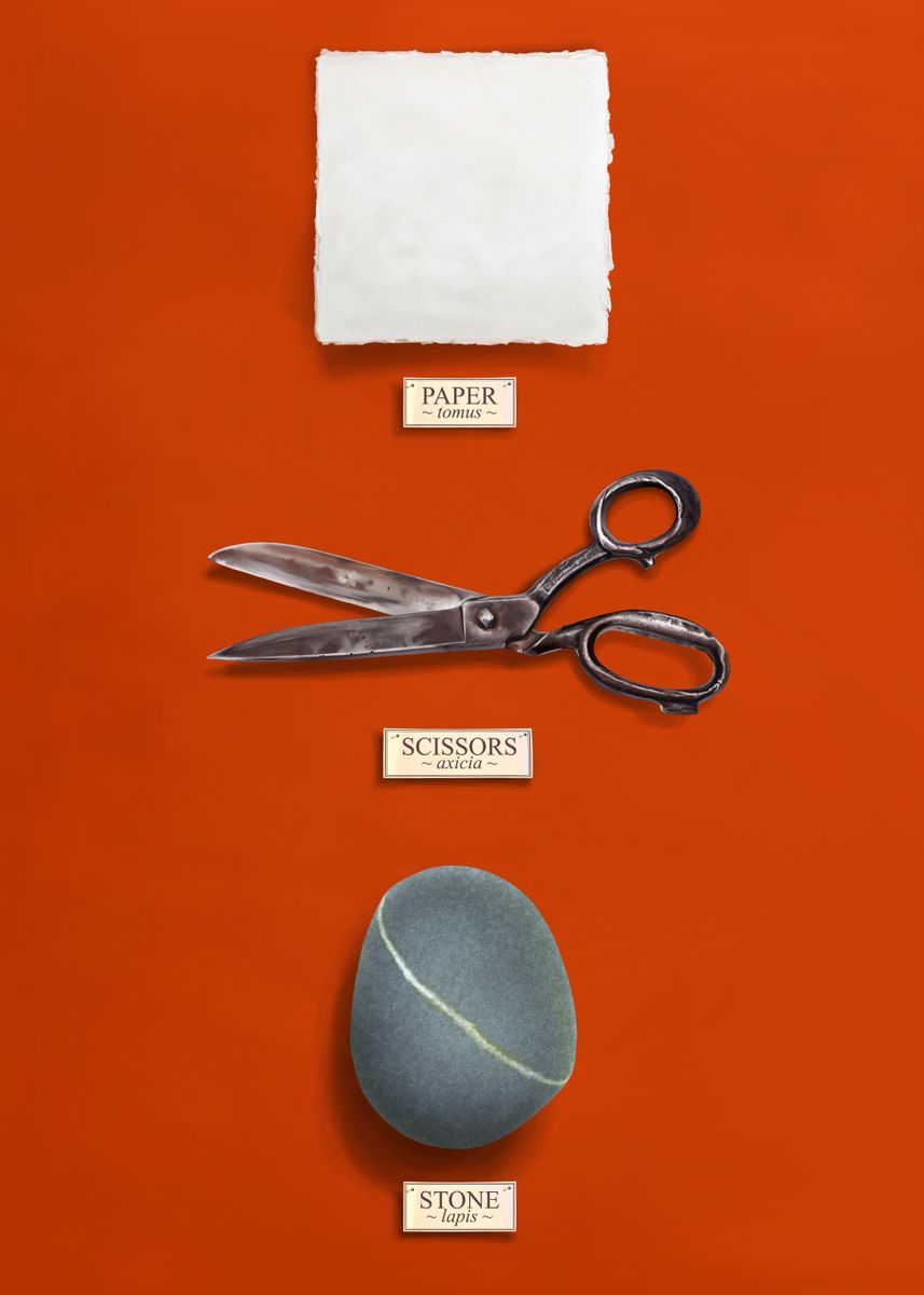 'Paper, Scissors, Stone' Poster, picture, metal print, paint by rob art ...