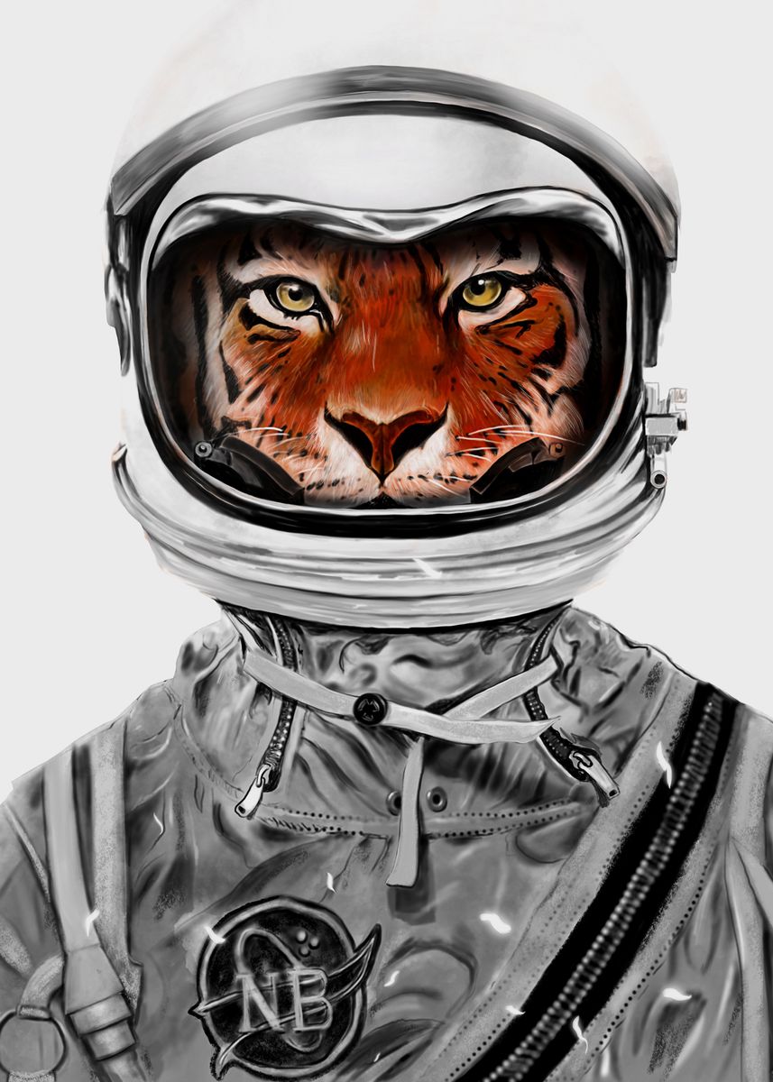'Astro Tiger' Poster by Nicebleed | Displate