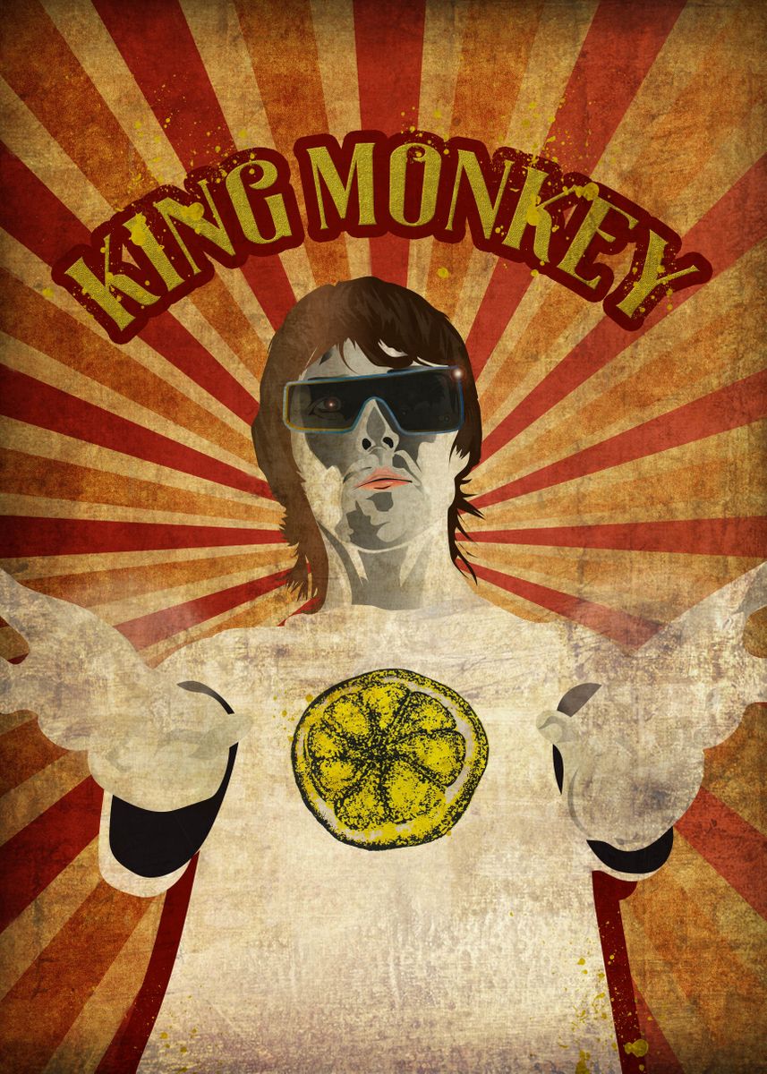 'Ian Brown - King Monkey' Poster by Colo Art | Displate