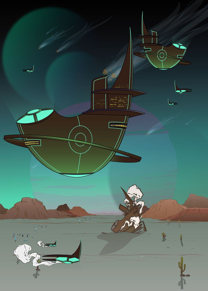 'Space Age' Poster, picture, metal print, paint by Noel delMar | Displate