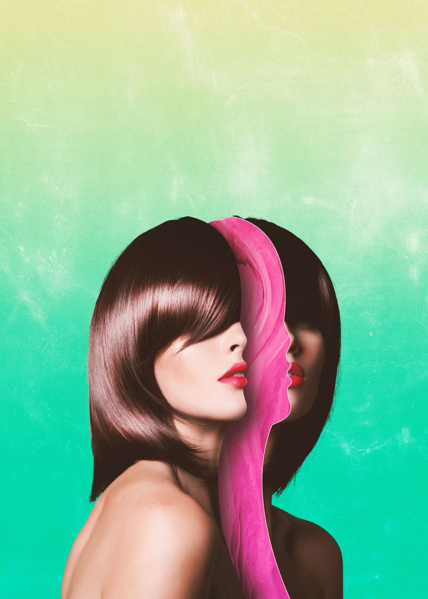 'Split Hairs' Poster, picture, metal print, paint by Adam Priester ...