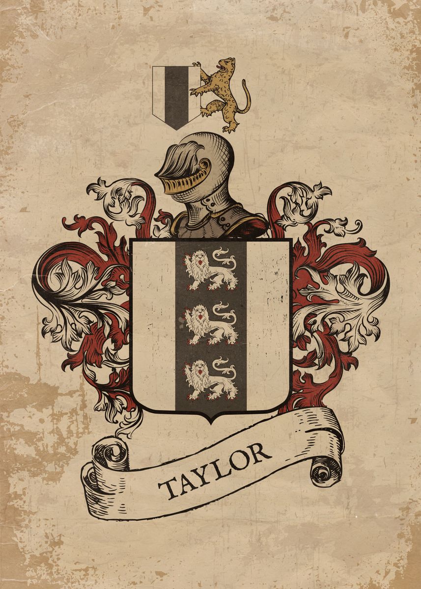'Taylor Coat of Arms (England)' Poster by Daniel Clark | Displate