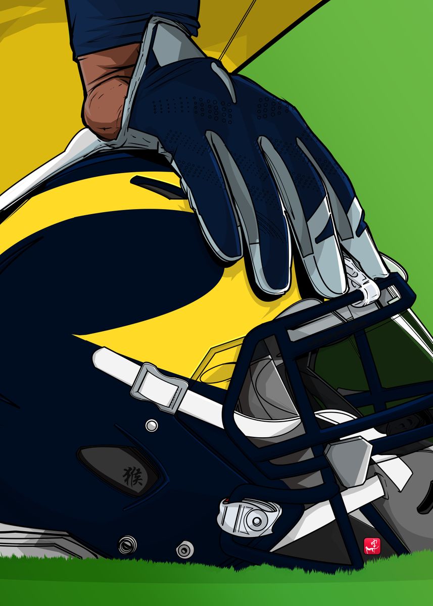 'Michigan College Football' Poster, picture, metal print, paint by ...