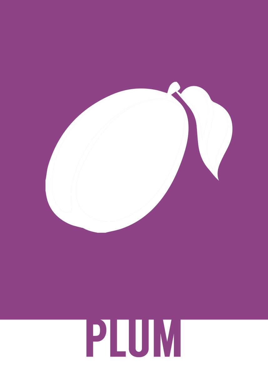 'Plum.' Poster, picture, metal print, paint by Design Turnpike | Displate