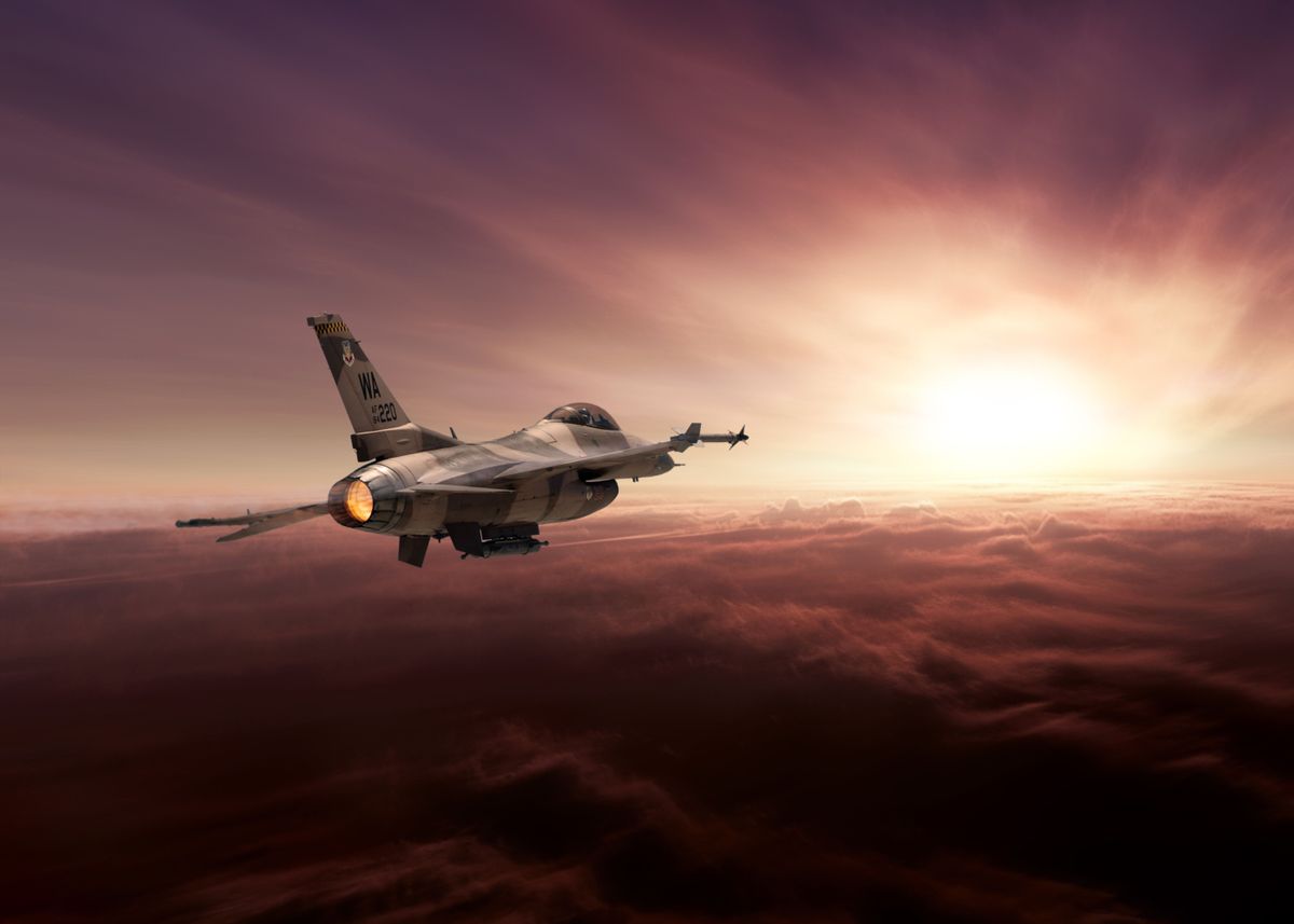 'One of the 64th Aggressor Squadron (64 AGRS) F16 Fighti ... ' Poster ...