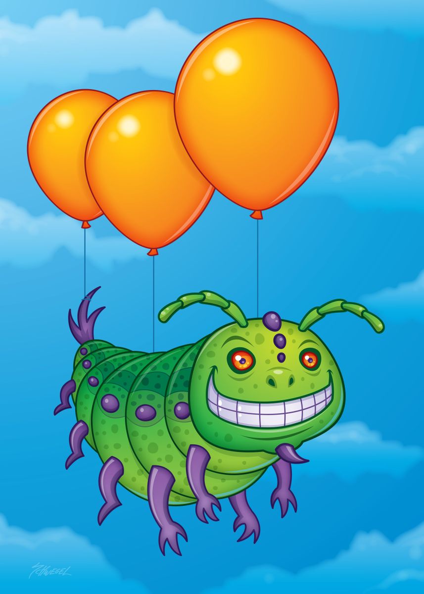 'Impatient Caterpillar' Poster by John Schwegel | Displate