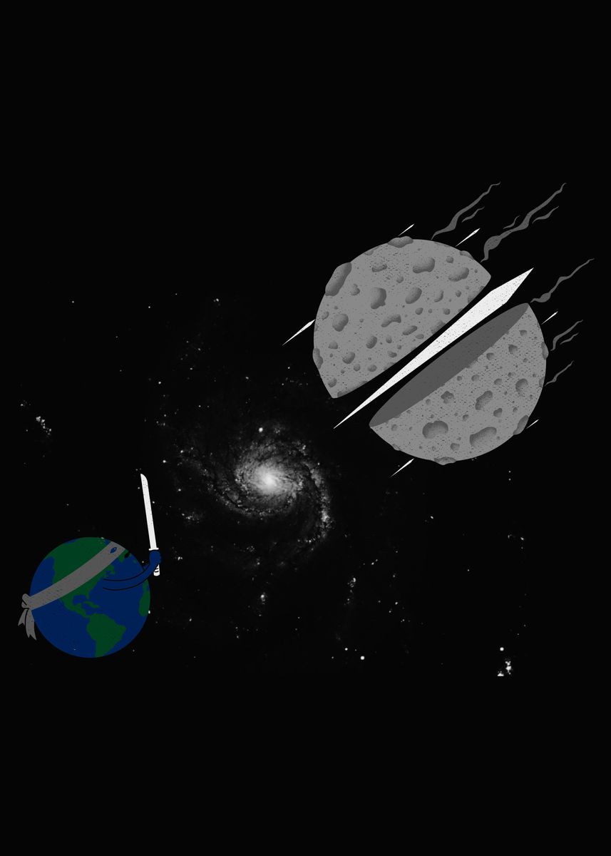 'Asteroid Ninja' Poster by Erik Sandi Satresa | Displate