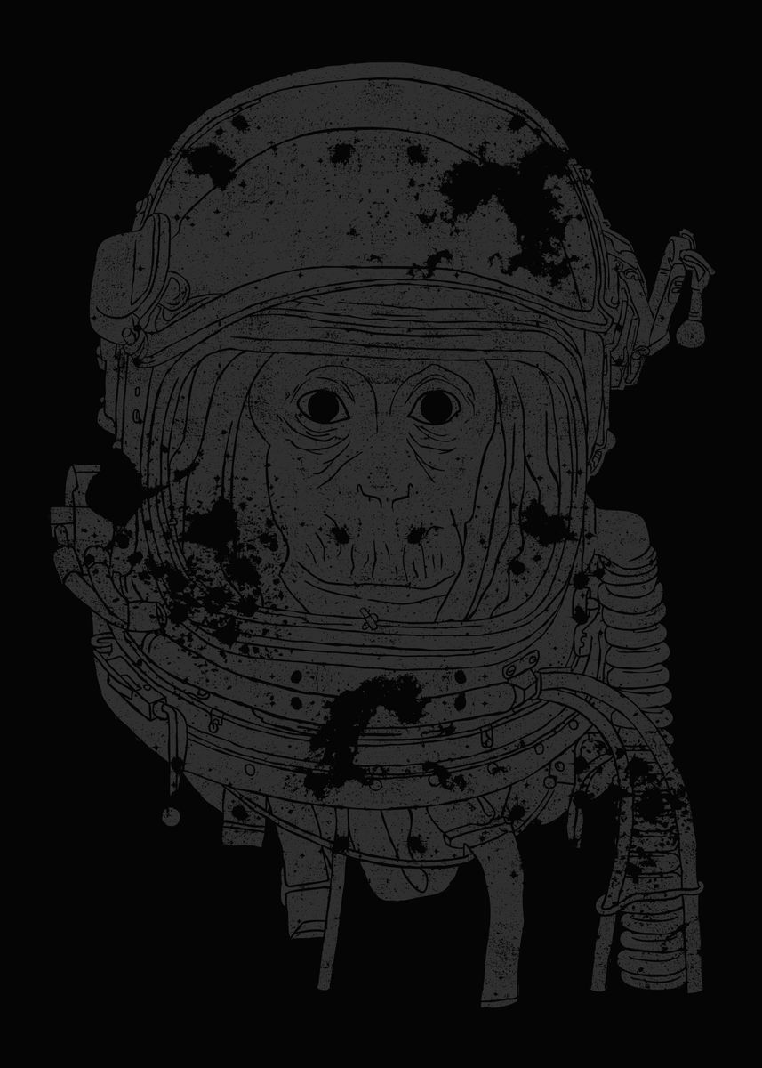 'Cosmic Ape' Poster by Erik Sandi Satresa | Displate