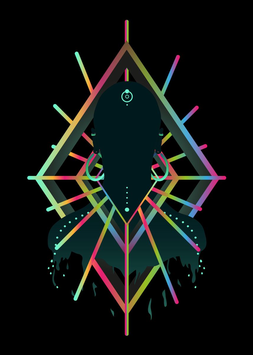 'Entity' Poster, picture, metal print, paint by Noel delMar | Displate