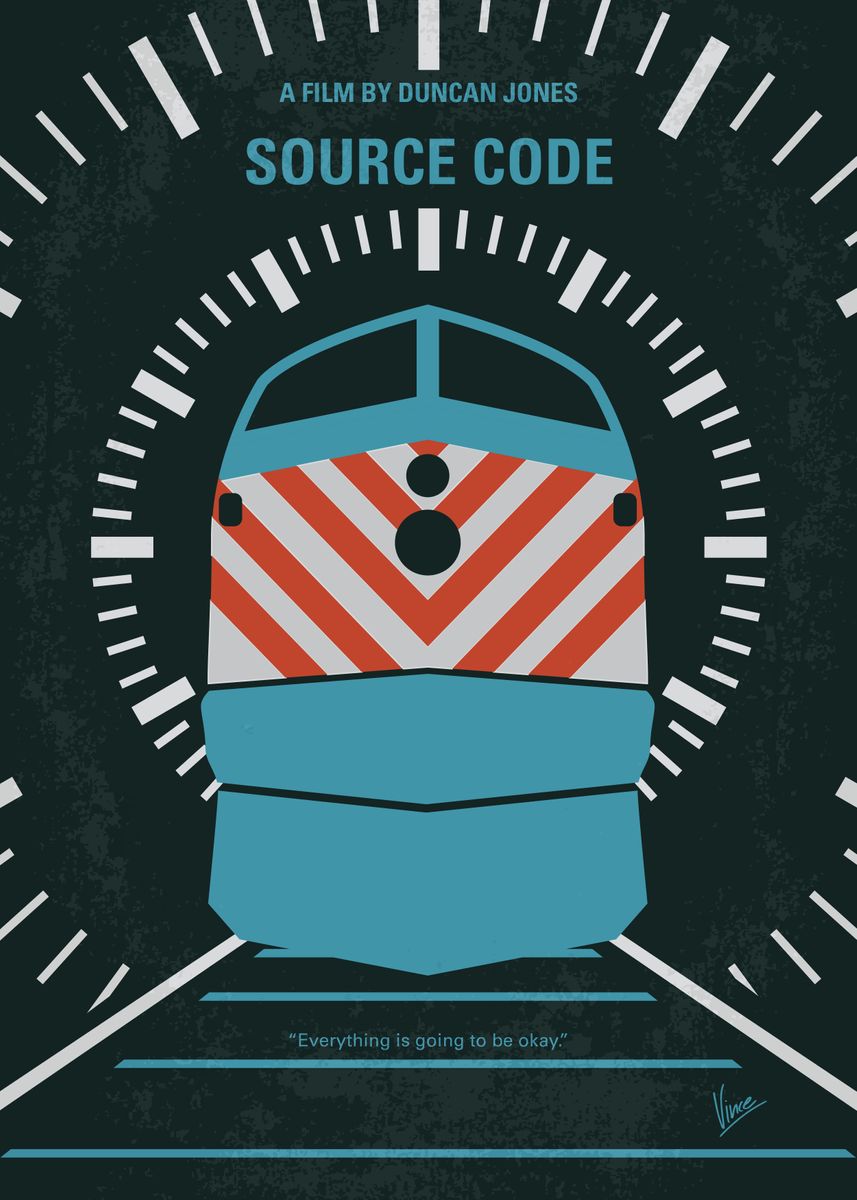 'No685 My Source Code minimal movie poster A soldier wa ... ' Poster ...