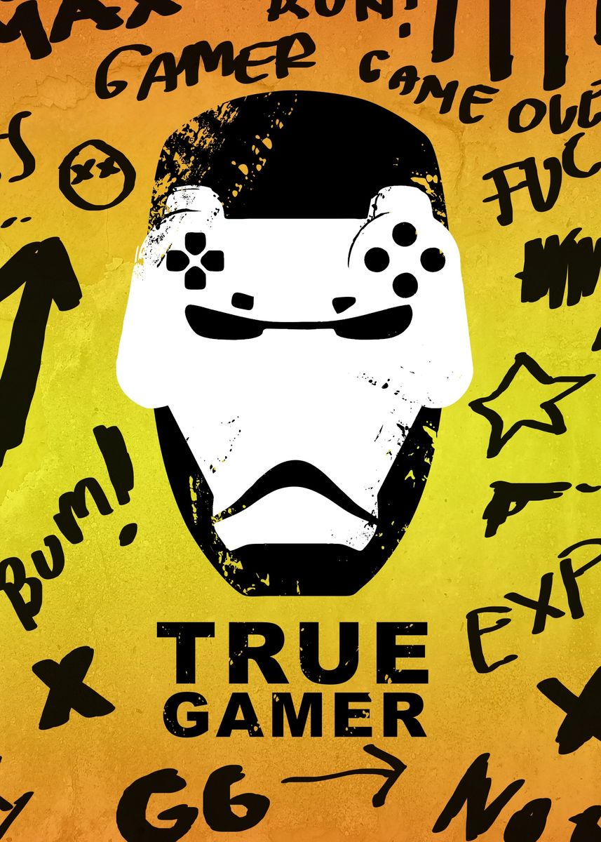 'True gamer' Poster, picture, metal print, paint by Sylwia Borkowska ...