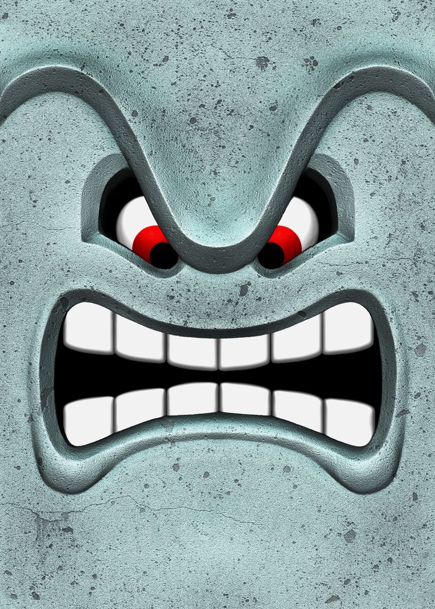 'Thwomp (modeled and rendered in zbrush)' Poster, picture, metal print ...