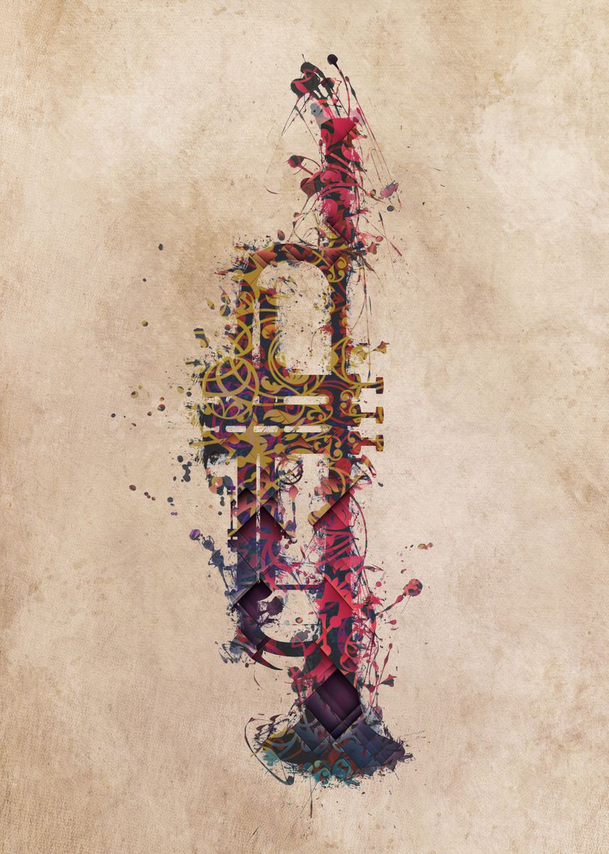 'Trumpet' Poster, picture, metal print, paint by JBJart Justyna Jaszke ...