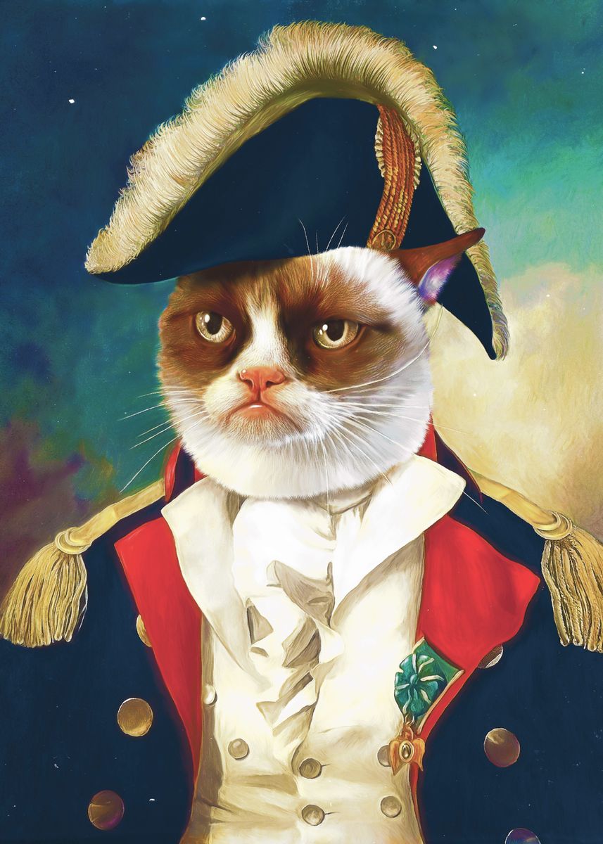'Captain Grumpy' Poster, picture, metal print, paint by Eye Catching ...